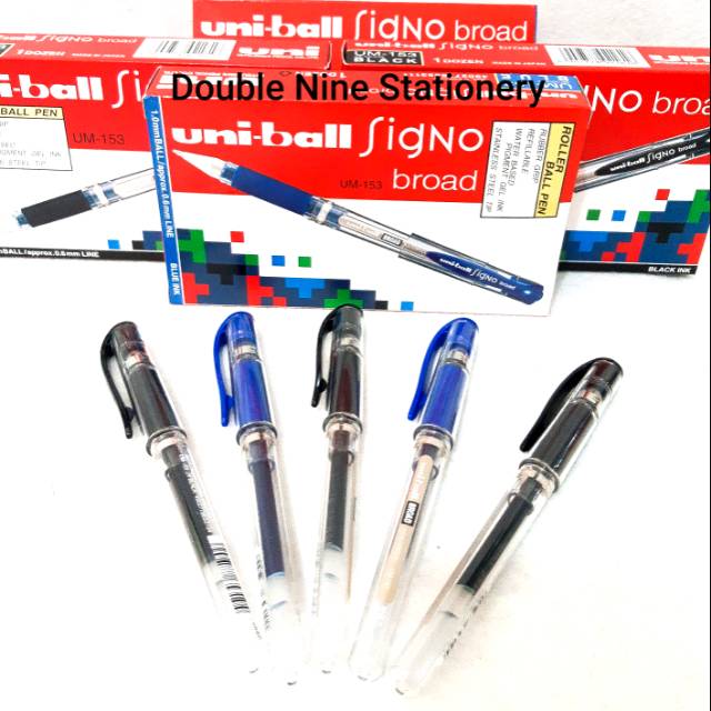 Jual Pena Signo uniball 1.0 mm warna Hitam/Biru | Shopee Indonesia