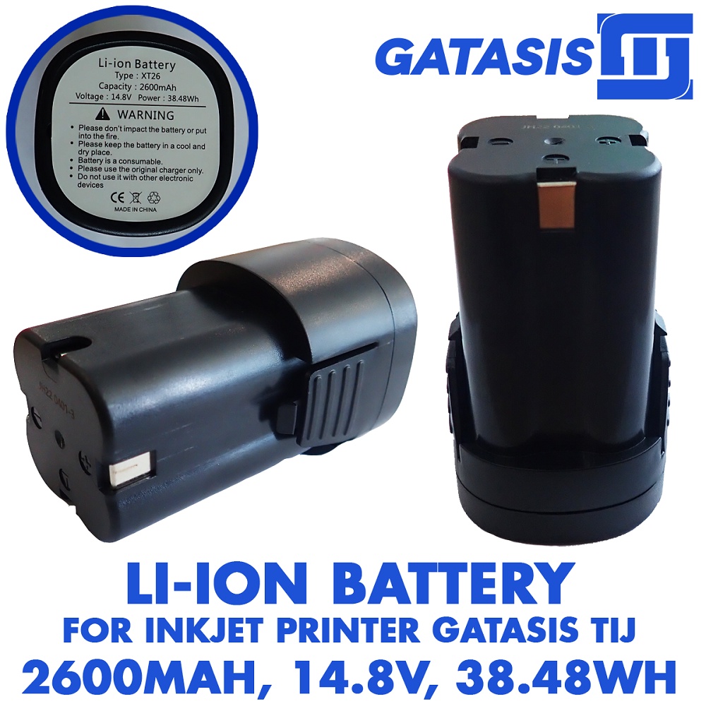 Jual Lithium Battery 2600mAh Battery Handheld Inkjet Printer GATASIS ...