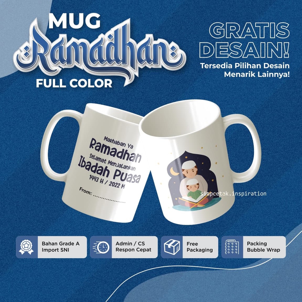 Jual Mug Selamat Ramadhan Custom Nama Happy Semprotulation Hadiah Gelas ...