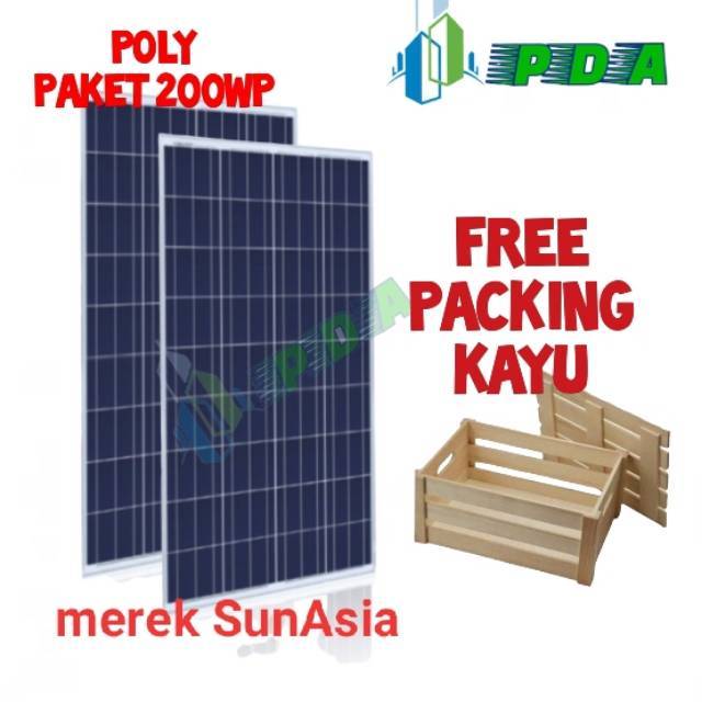 Jual PROMO!Paket Solar panel solar cell tenaga surya 200watt Sunasia ...