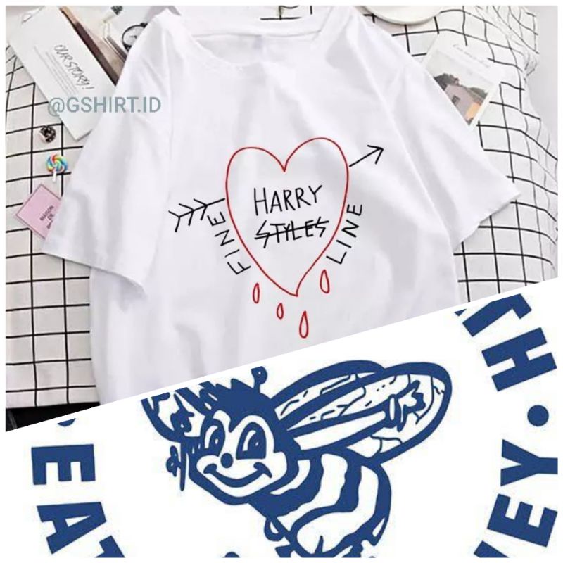Jual [PREMIUM] Kaos Harry Styles Fine Line & Honey Bee {HS Iconic ...