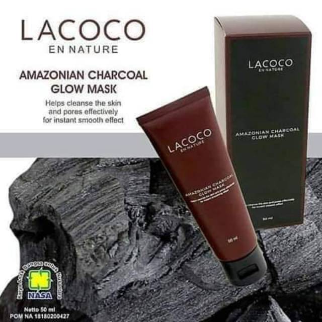Jual LACOCO AMAZONIAN CHARCOAL GLOW MASK || MASKER LUMPUR ANGKAT KOMEDO ...
