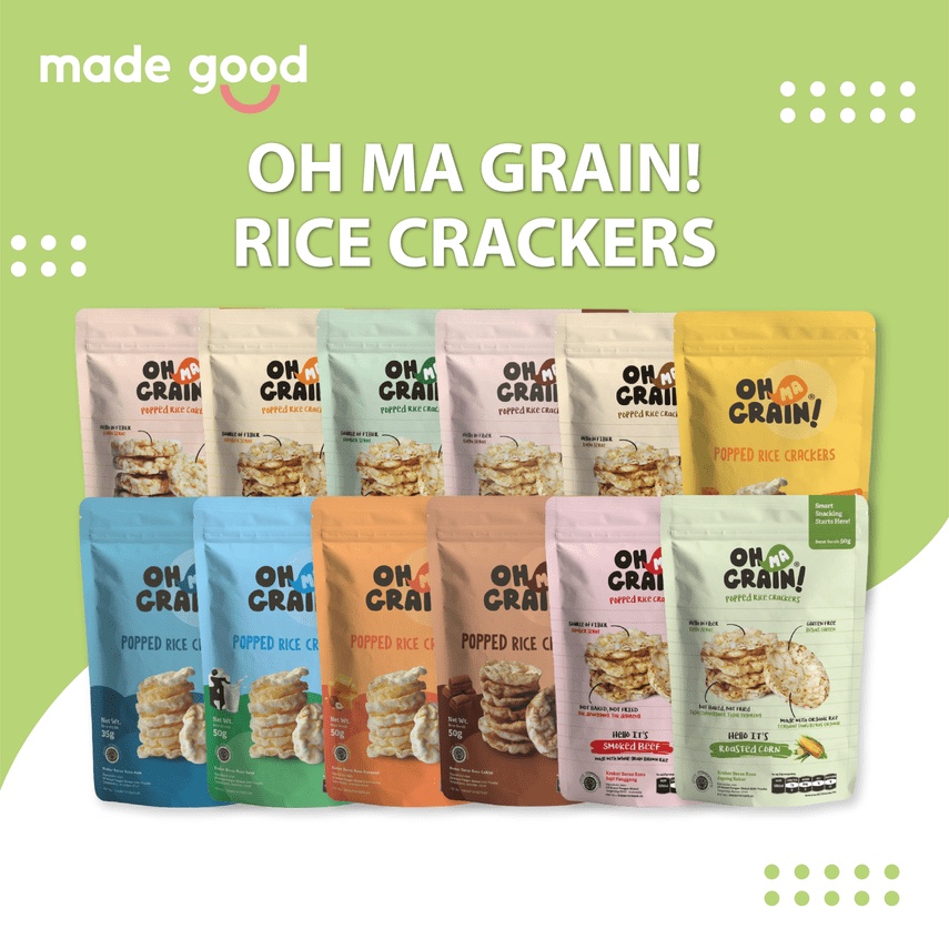 Jual Oh Ma Grain! Rice Crackers 50gr - Snack Beras Sehat Halal Organik ...
