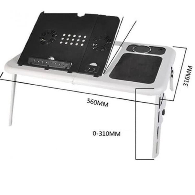 Jual Meja laptop TABLE DESK komputer bisa dilipat portable kipas ...