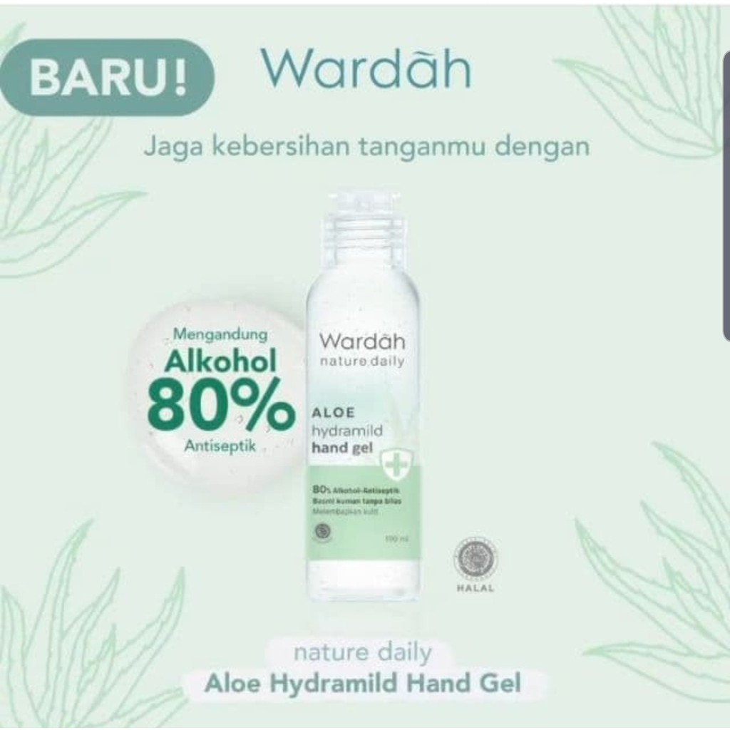 Jual WARDAH NATURE DAILY ALOE HYDRAMILD HAND GEL 100ML|WARDAH HAND GEL ...