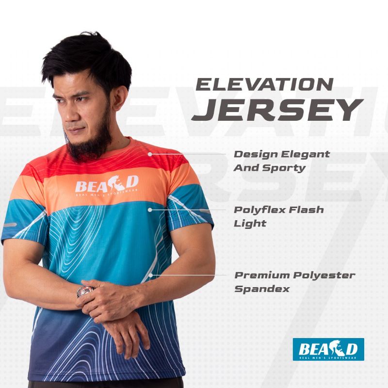 Jual Beard Elevation Jersey Premium 3S Kaos Olahraga Pria Ringan Dryfit ...