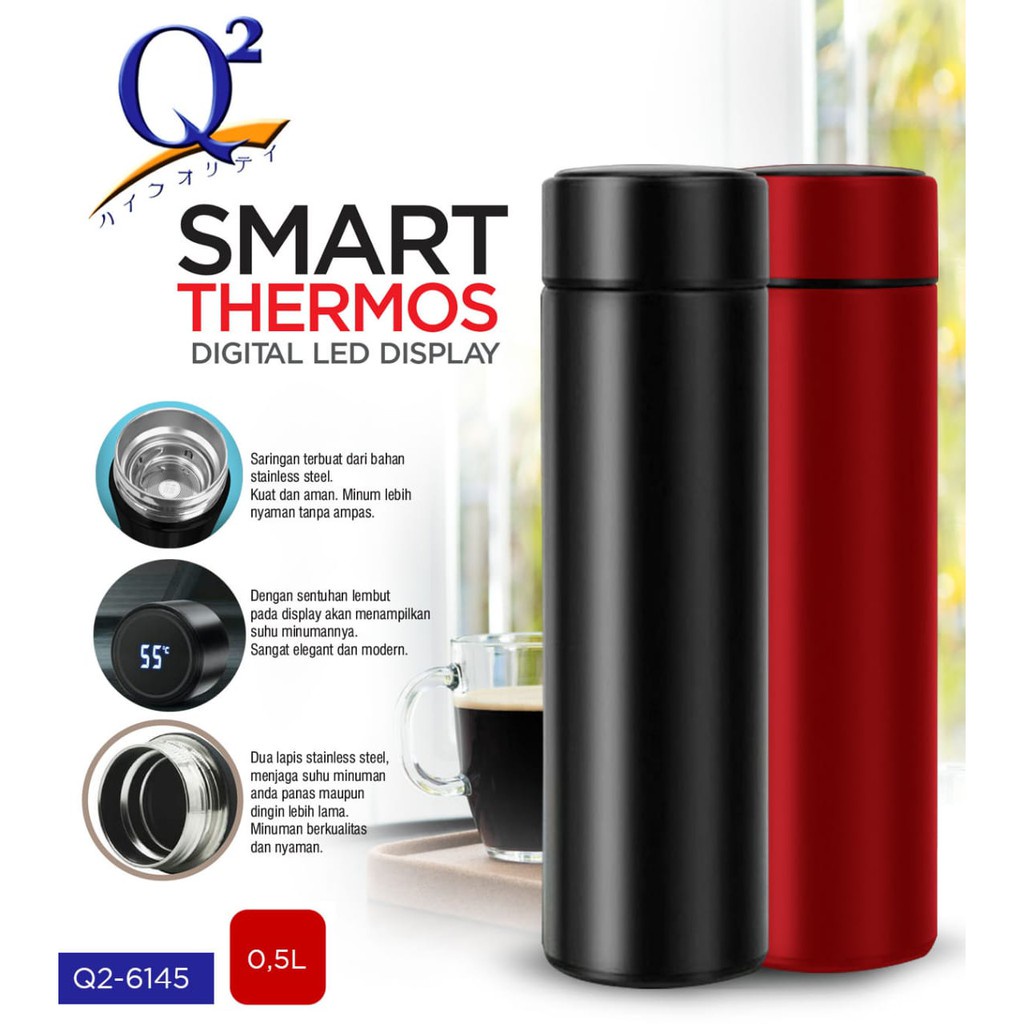 Jual Termos Suhu Smart Thermos Digital LED Kapastias 500 Ml 0,5L Termos ...