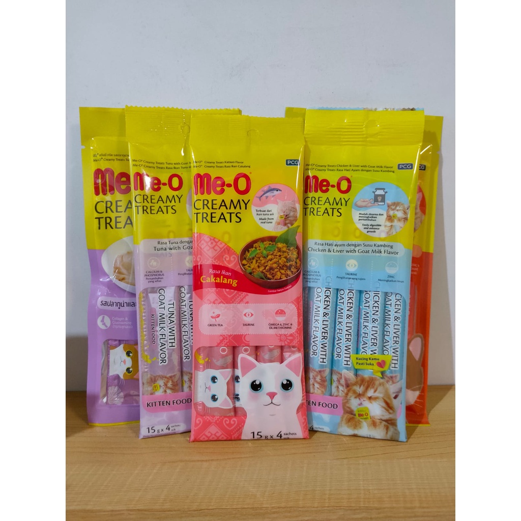 Jual MeO Creamy Treats per pcs All Varian satu Pak isi 4pcs atau satuan ...