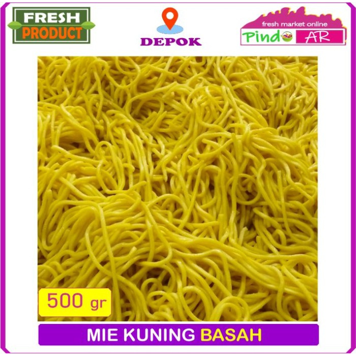 Jual MIE KUNING BASAH FRESH 500 GRAM | Shopee Indonesia