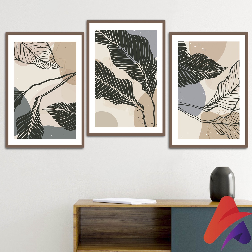 Jual HIASAN DINDING 20X30 DAUN ABSTRAK PAJANGAN DINDING DAUN MONSTERA ...