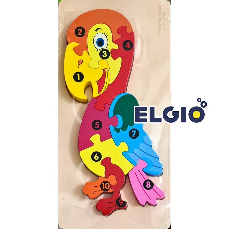 Jual Puzzle Kayu Solid Tebal Angka Gambar Burung Bird Wooden Puzzle ...