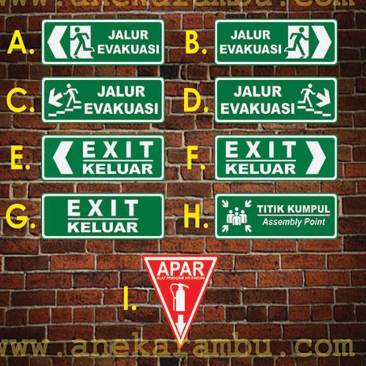 Jual Telah Hadir.. Rambu / Sign Jalur Evakuasi dan Apar Plat Akrilik ...