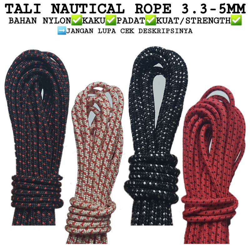 Jual Tali Nautical Rope Ropes Paracord Hammock Rafting Prusiking Nylon ...