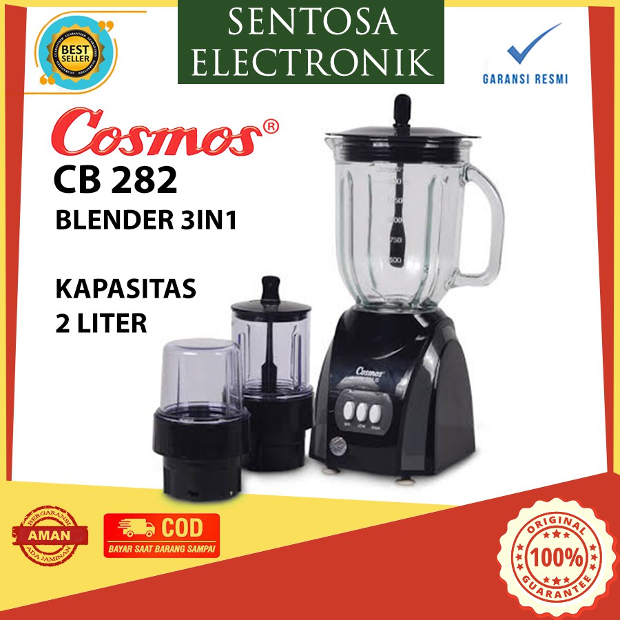Jual Cosmos Cb 282G Blender 3in1 Kapasitas Besar 2 Liter Body Kaca ...