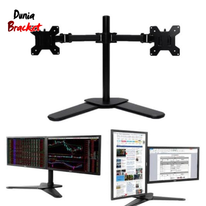 Jual BRACKET/brecket STAND 2 MONITOR 14 - 27 dan 32 INCH BRAKET dual ...