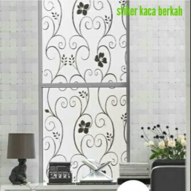 Jual Stiker kaca sticker kaca motif batik hitaam 750 | Shopee Indonesia