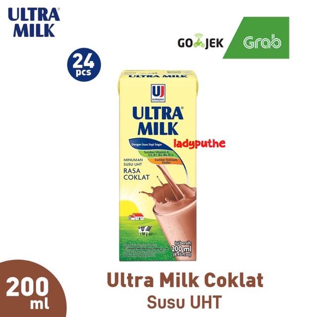 Jual Susu ultra rasa coklat / ultra milk chocolate 200 ml 1 DUS ...