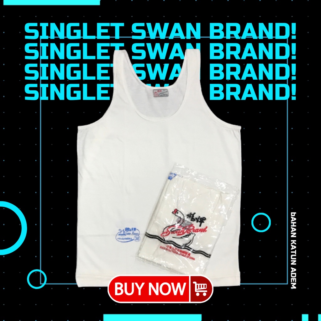 Jual Singlet Pria Singlet SWAN BRAND Kaos Dalam Pria Warna Putih Polos ...
