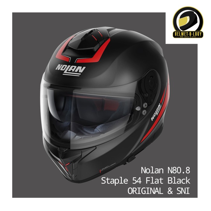 Jual Nolan N80.8 Staple 54 Flat Black N80-8 N808 Helm Full Face ...