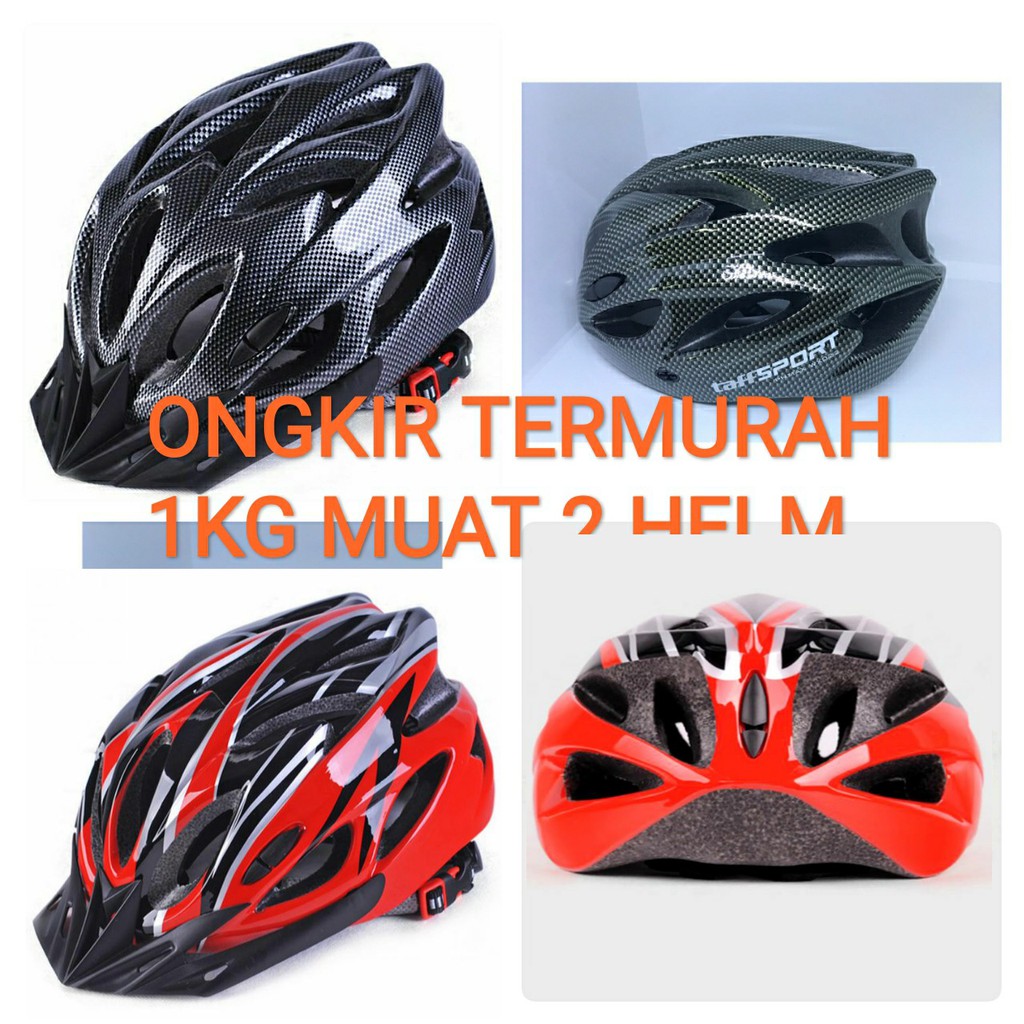 Jual TaffSPORT Helm Sepeda + Visor Road Bike Helmet EPS Foam PVC Shell ...