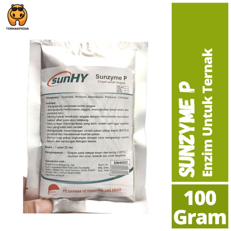 Jual Sunzyme P 100 Gr - Enzim Untuk Ternak - Enzim untuk unggas - Obat ...