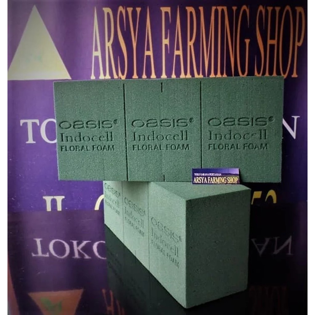 Jual Foam Busa Hijau Basah Gabus Bunga Hidup Spons Bunga | Shopee Indonesia