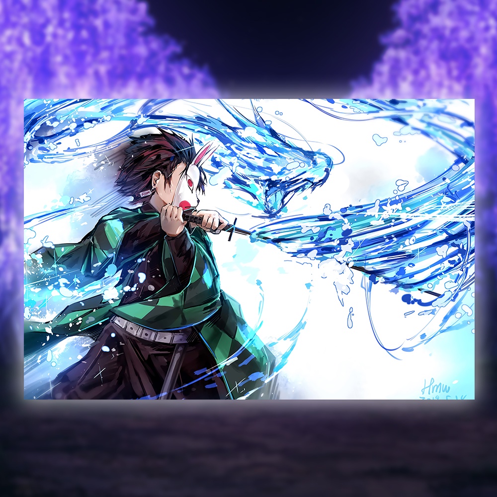 Jual Poster Anime Wallpaper Demon Slayer / Kimetsu no Yaiba Horizontal ...