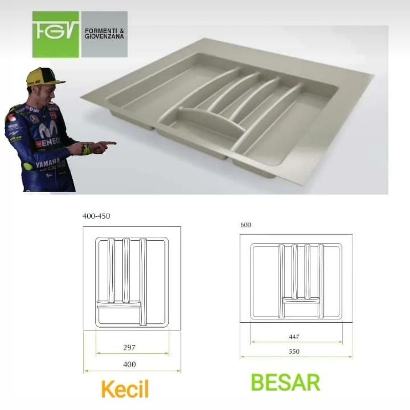 Jual rak sendok plastik Abu-abu FGV besar (lebar 480 mm) | Shopee Indonesia