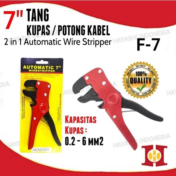 Jual Tang Kupas Potong Kabel Model F 2 in 1 Automatic Wire Stripper ...