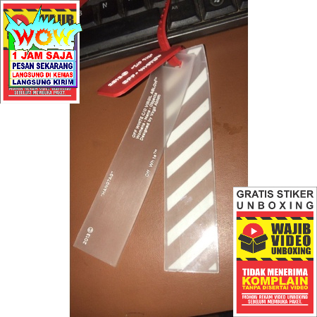 Jual OFF WHITE TAG RUBER CLEAR WHITE RED SUPER PREMIUM CO 1X DI KIRIM ...