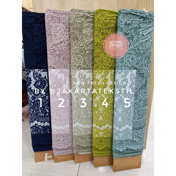 Jual [ 474 ] BAKAL KAIN KEBAYA LACE BROKAT PANEL SEMI FRANCIS SOLTIS (2 ...