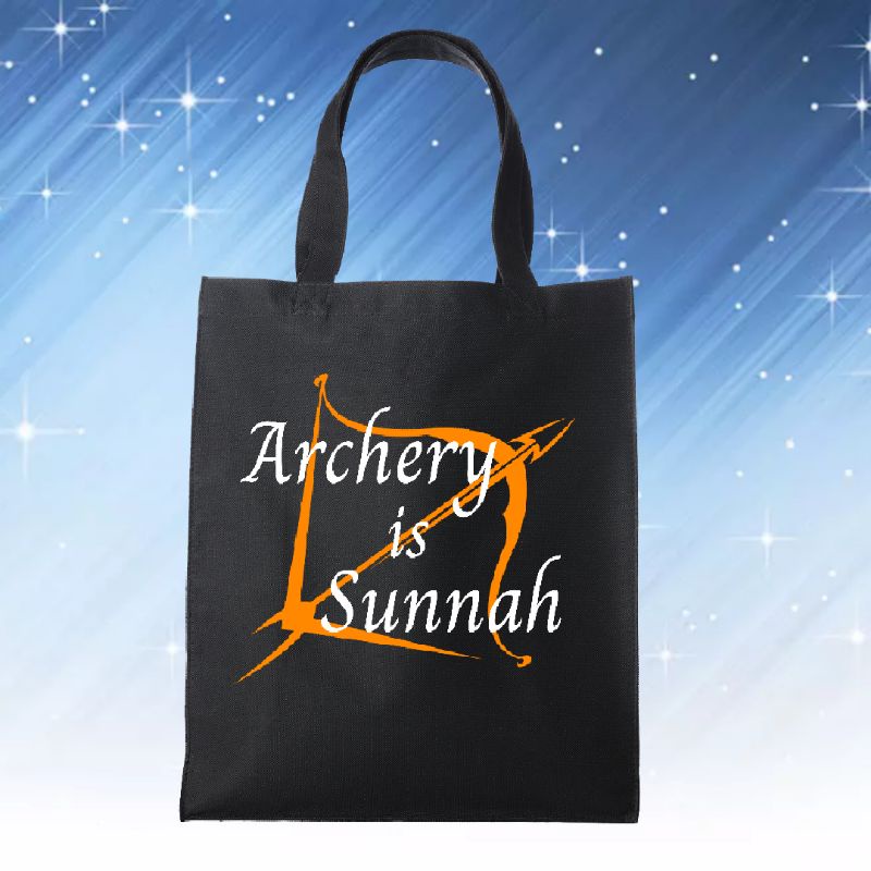 Jual tas totebag wanita pria archery is sunnah, tas totebag panahan ...