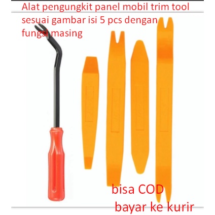 Jual Alat pengungkit panel mobil trim tool sesuai gambar isi 5 pcs ...