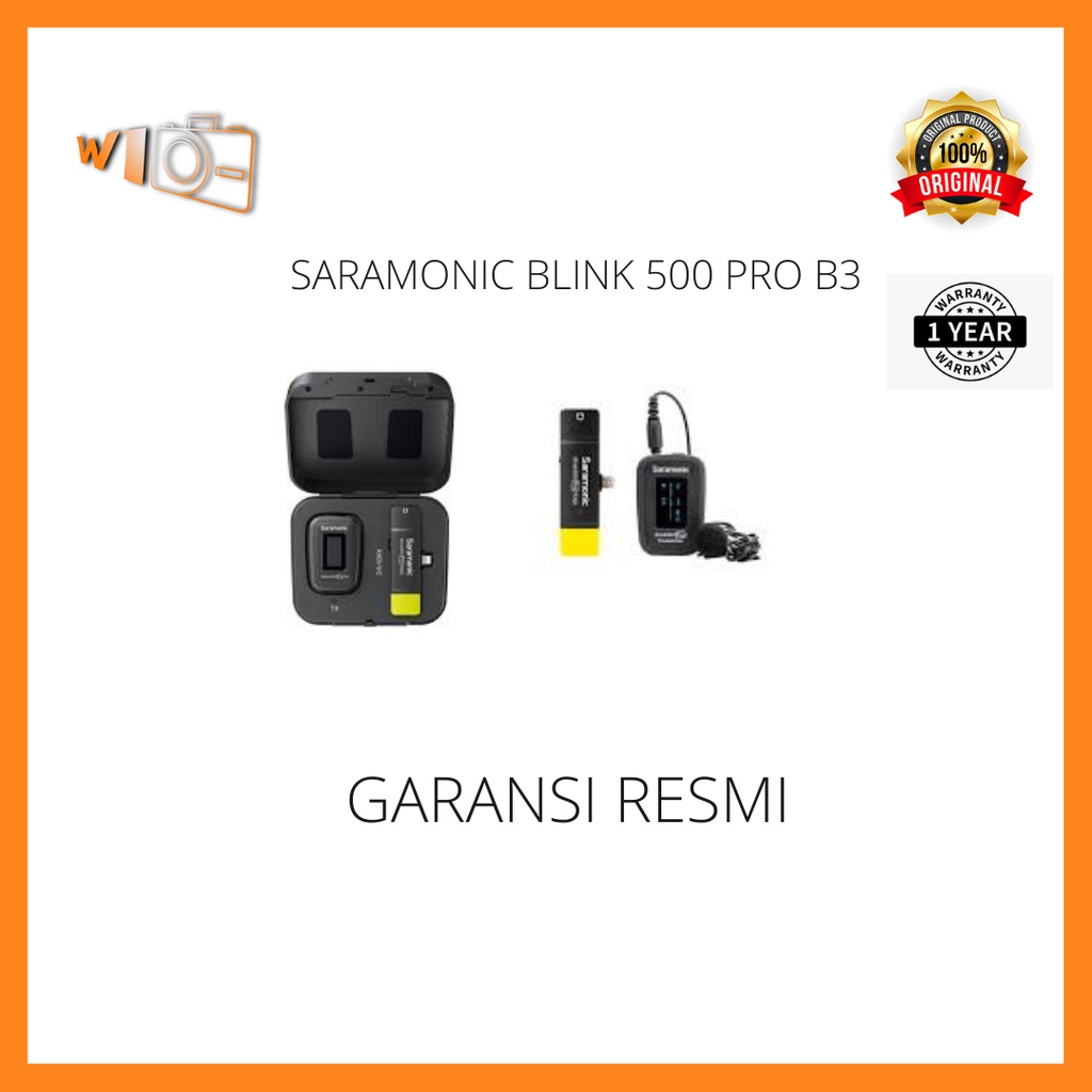 Jual Saramonic Blink500 Pro B3 Wireless Mic for iOS TX+RX Blink 500 Pro ...