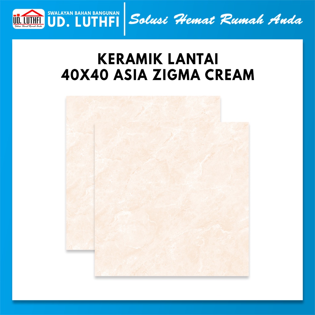 Jual Keramik Lantai 40x40 Asia Zigma Cream A | Shopee Indonesia