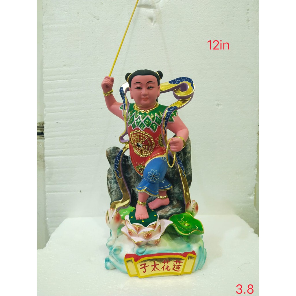 Jual Patung Dewa Naca nazha locia nacha di atas teratai 12 inch kayu ...