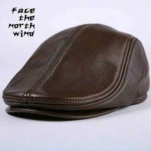 Jual Grosir Topi Pet / Topi pet kulit / Copet / Patino Model Flat Cap ...