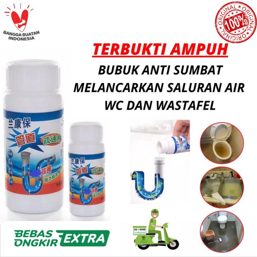 Jual Obat Bubuk Anti Sumbat Pelancar Pembersih Saluran Air Pipa Anti ...