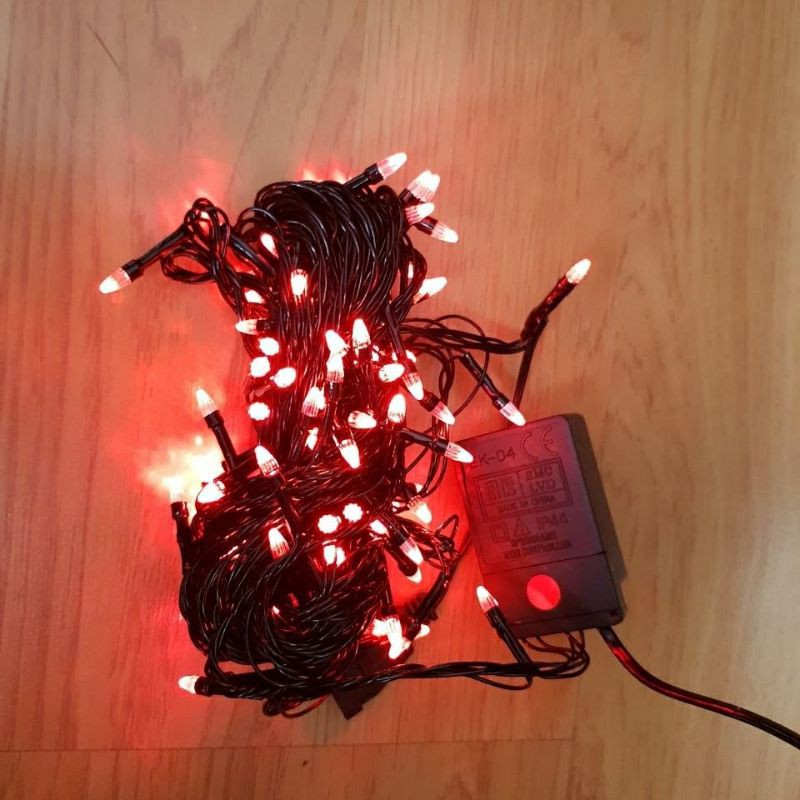 Jual Lampu natal tumblr kabel hitam warna M,B,P,H,UNGGU,WARM WHITE + SAMBUNGAN COLOKAN 100LED/10 ...