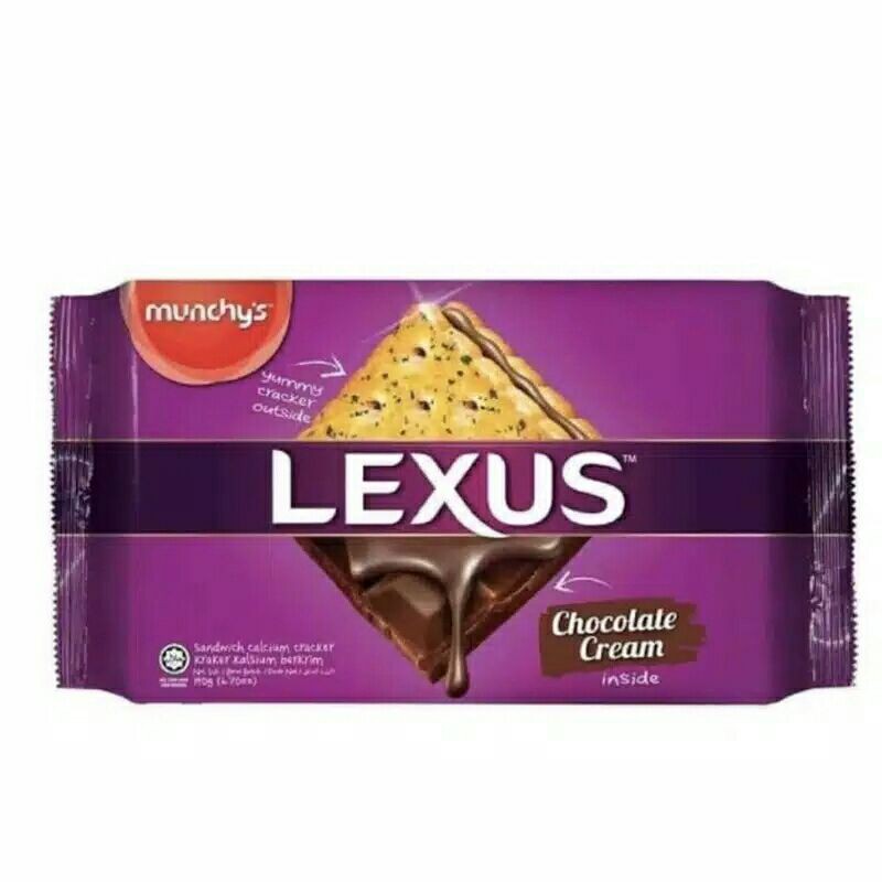 Jual Munchy's Lexus Chocolate Cream 190gr - Sandwich Calcium Cracker ...