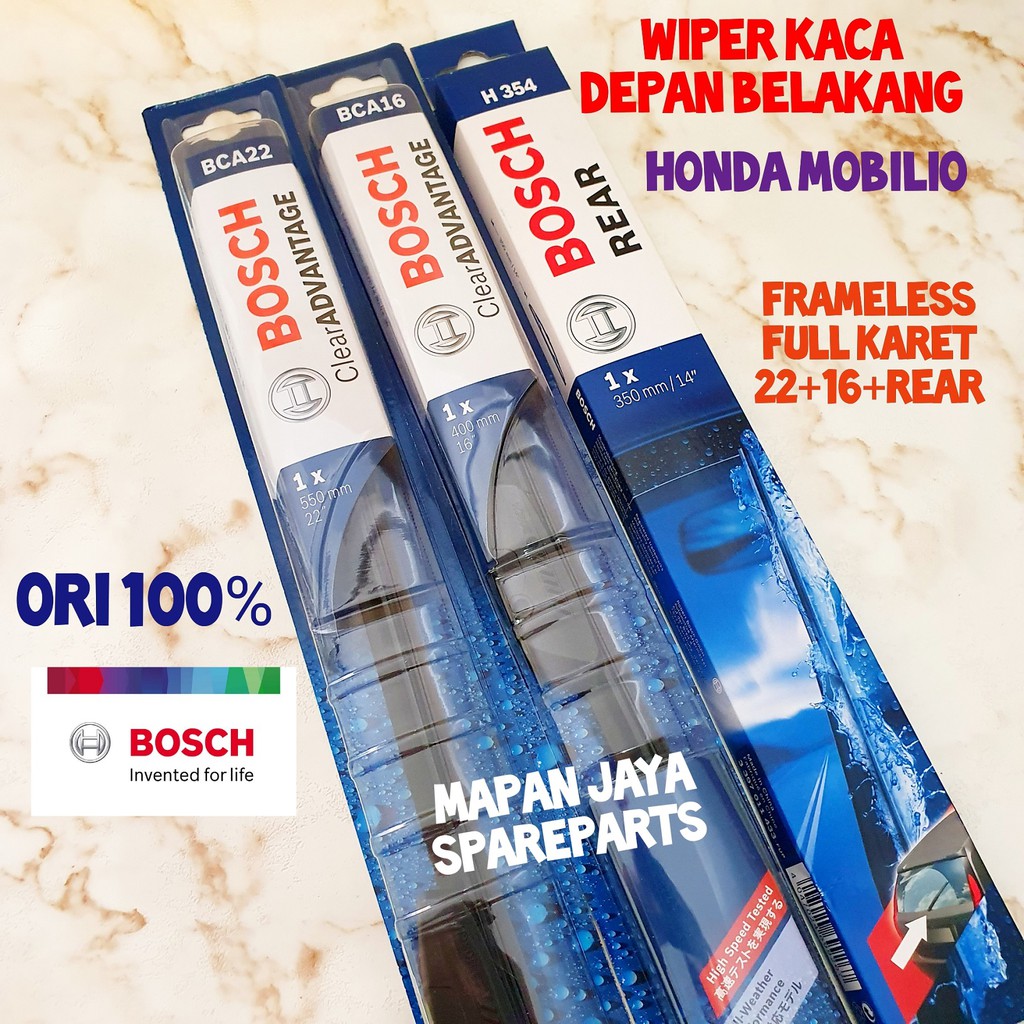 Jual BOSCH WIPER KOMPLIT - MOBILIO (FRAMELESS PISANG) | Shopee Indonesia