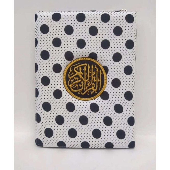 Jual Rabita Al Quran Edisi Polkadot Hitam Putih A5 | Custom Nama ...