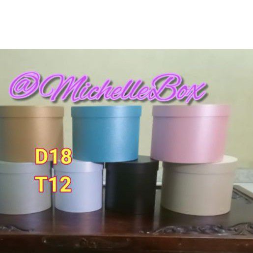 Jual Gift Box Bulat D18 T12/Bloom Box/Round Flower Box/Box Bunga Bulat ...