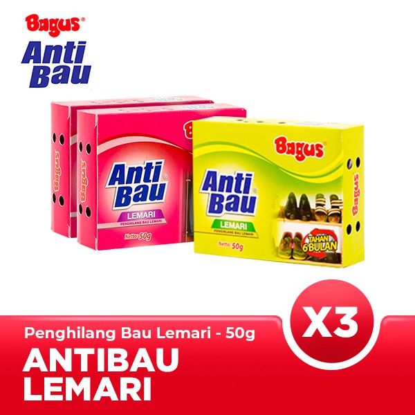 Jual [Triple Pack] Bagus Anti Bau Lemari & Rak Sepatu 3 Packs [Warna ...