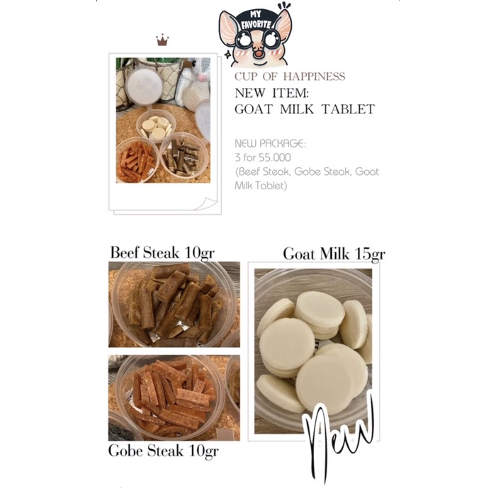 Jual Goat Milk Tablet Sugar Glider, Snack Susu Kambing Sugar Glider 017 ...