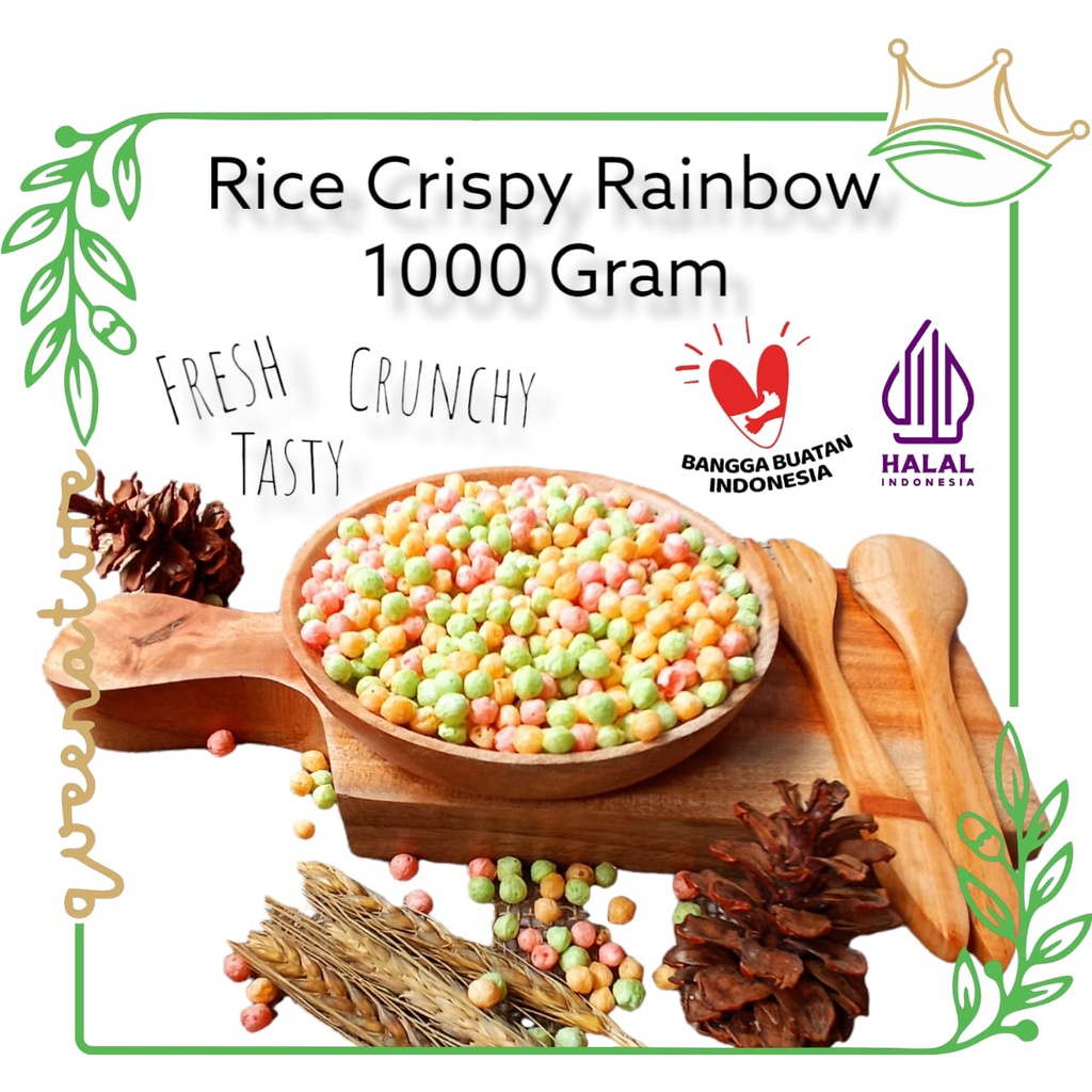 Jual Rice Crispy Rainbow Round (Small/Medium) 100 gram Krispi Beras ...