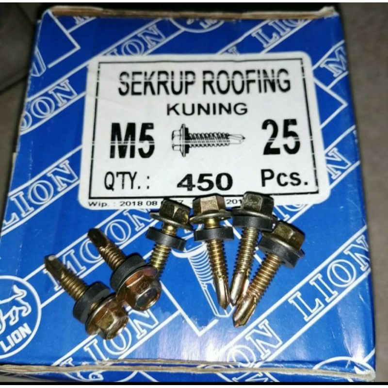Jual 50 pcs Baut Roofing 2,5 cm 25 mm Moon Lion L | Shopee Indonesia