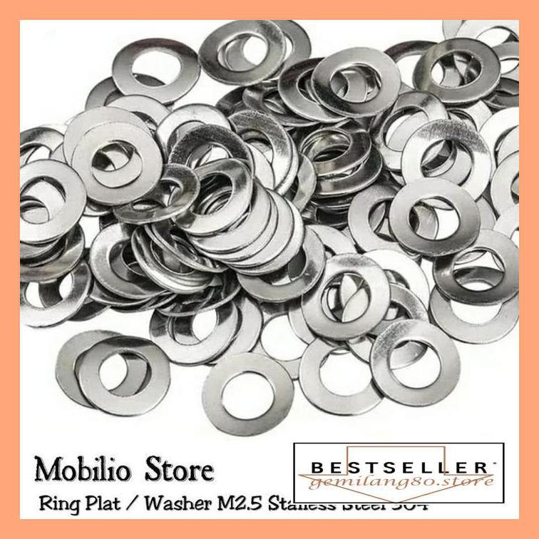 Jual Baut & Mur Tools- Ring Plat M2.5 Stainless Steel 304 Washer ...