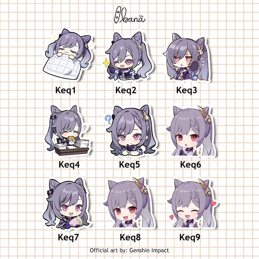 Jual Stiker Genshin Impact KEQING Sticker Vinyl Waterproof Bijian ...