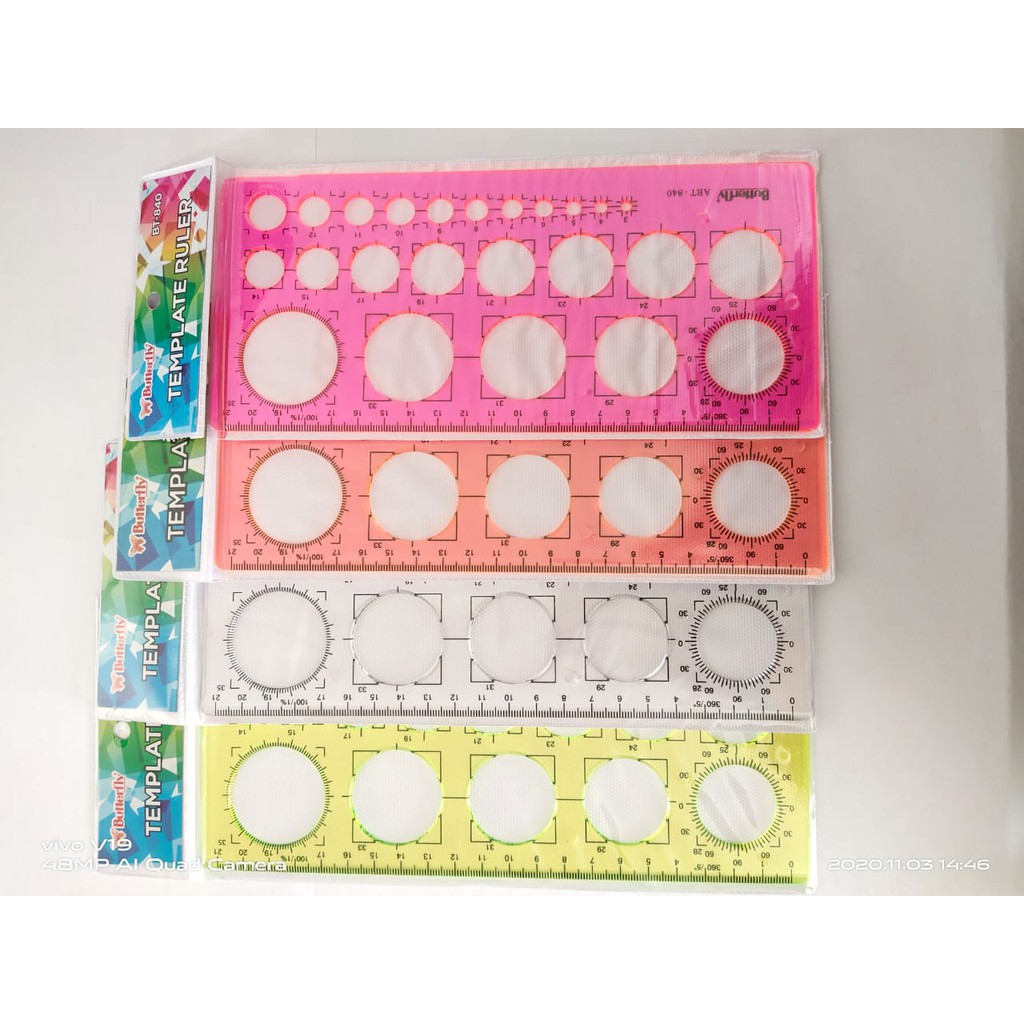 Jual BUTTERFLY PENGGARIS SABLON BT-840 Penggaris lingkaran besar kecil ...